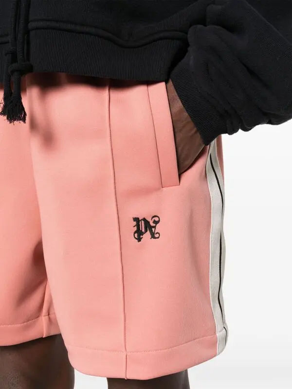 Palm Angels Monogram-embroidered Track Shorts