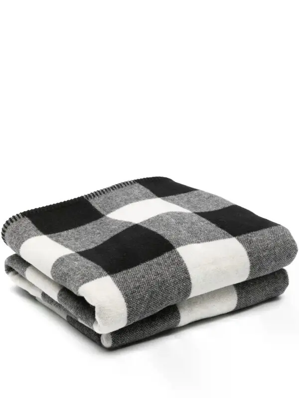 Woolrich Buffalo Check Throw - White