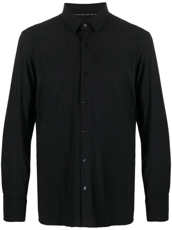 BOSS Long-sleeves Button-up Shirt - Black