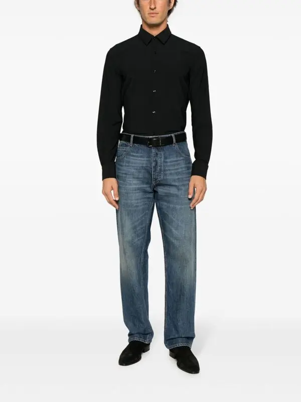 BOSS Long-sleeves Button-up Shirt - Black