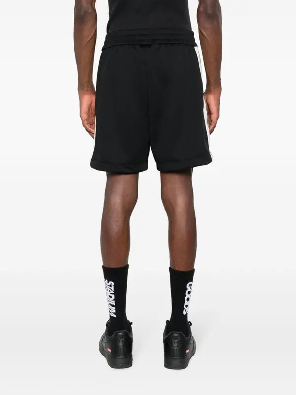 Palm Angels Monogram-embroidered Track Shorts - Black