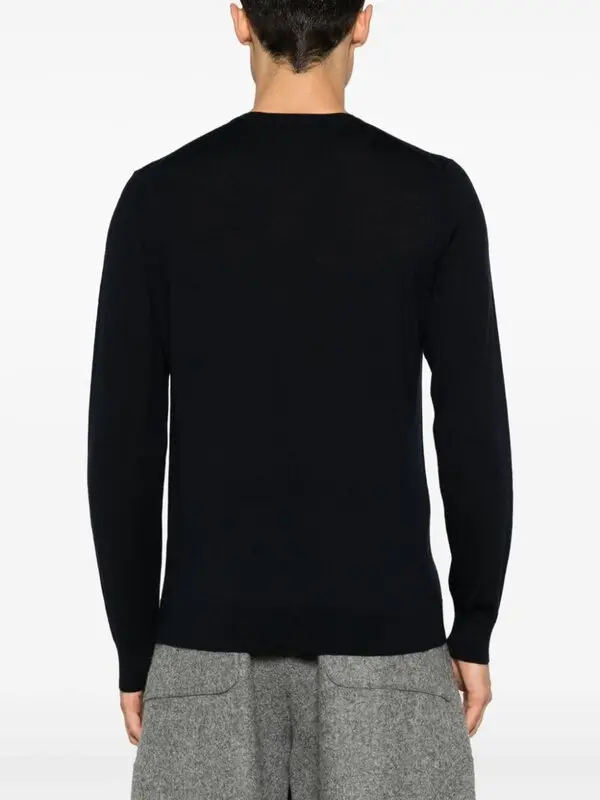 MODES Fine-knit Merino Wool Jumper - Blue