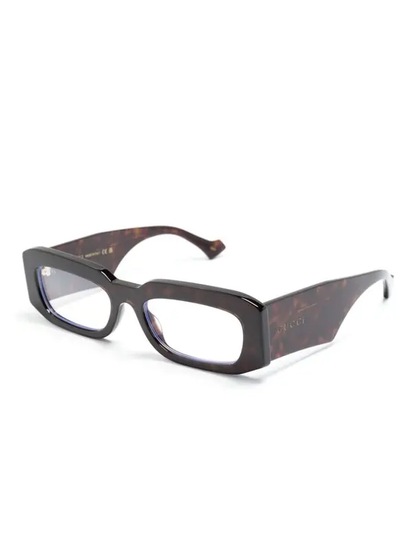 Gucci Logo Rectangle-frame Eyeglasses