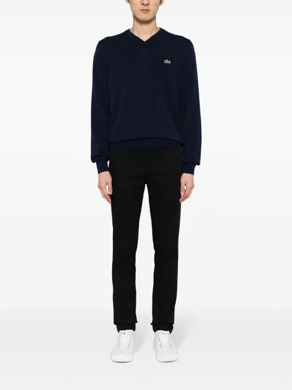 Lacoste Logo-embroidered Jumper - Blue