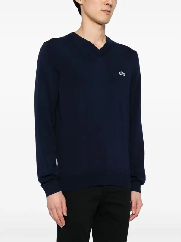 Lacoste Logo-embroidered Jumper - Blue