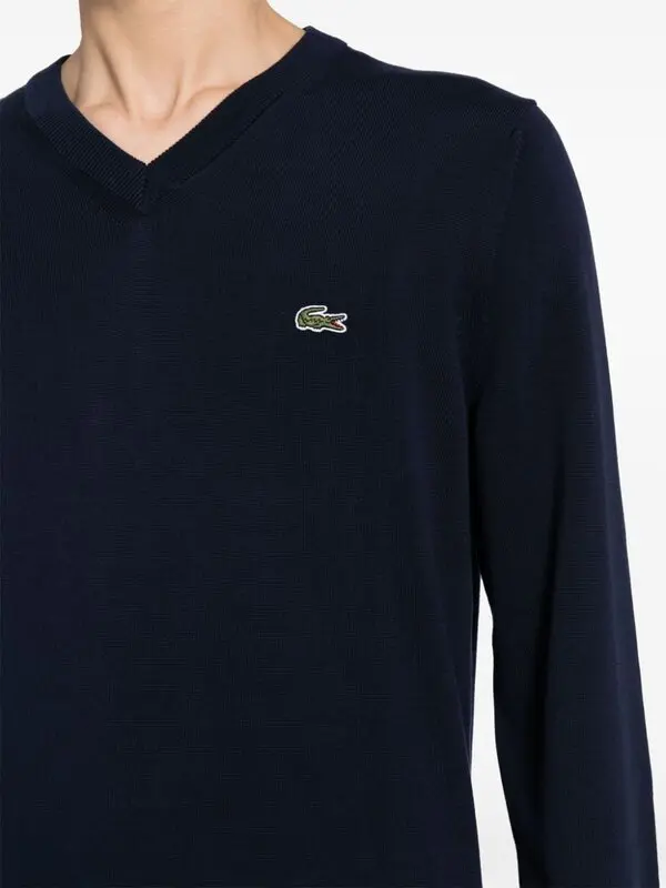 Lacoste Logo-embroidered Jumper - Blue