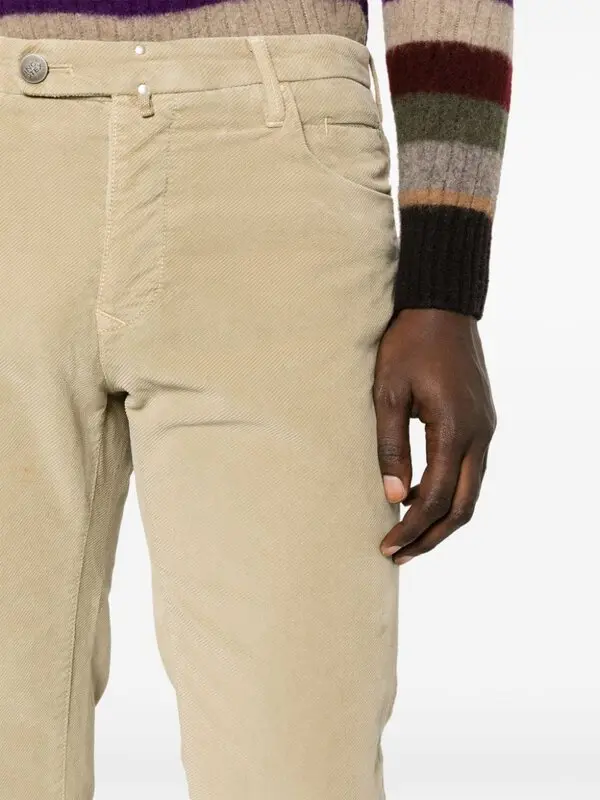 Incotex Slim-cut Cotton Trousers - Neutrals