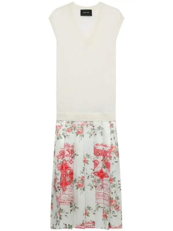 Simone Rocha Panelled Wool-silk Sleeveless Dress