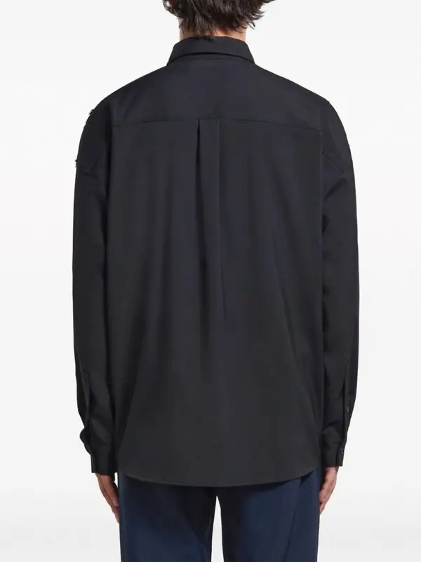 Marni Panelled Virgin-wool Shirt