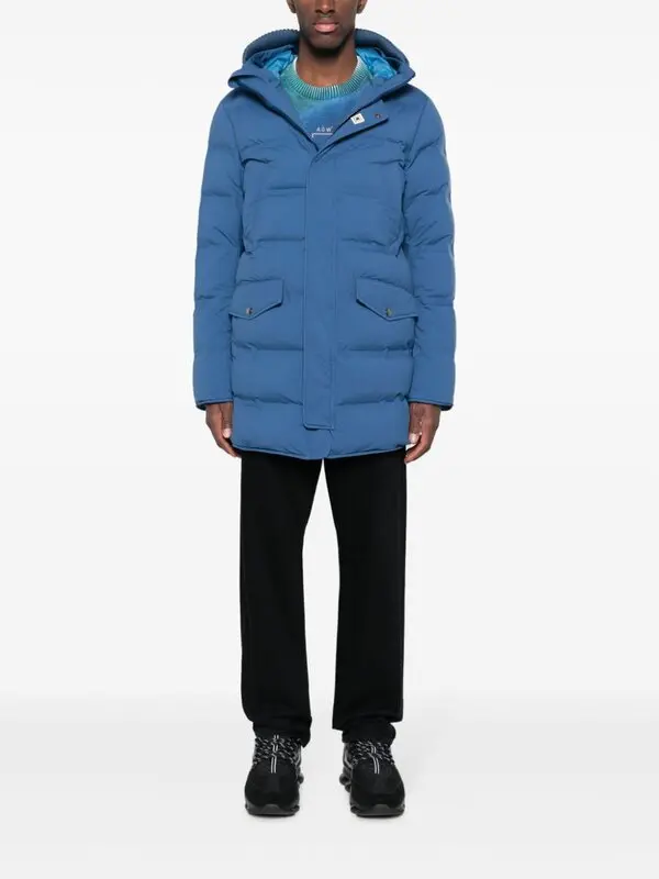 KIRED Slouch-hood Padded Jacket - Blue