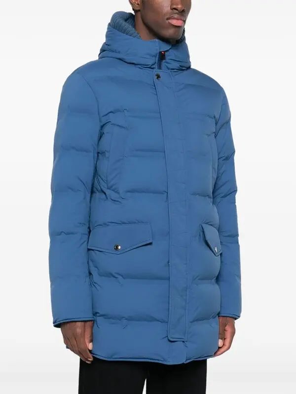 KIRED Slouch-hood Padded Jacket - Blue
