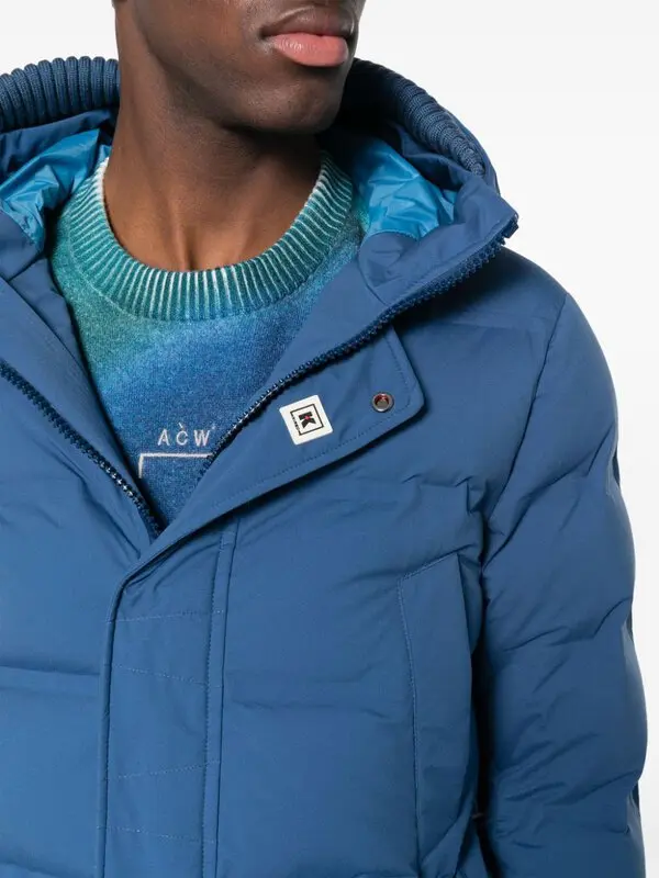 KIRED Slouch-hood Padded Jacket - Blue