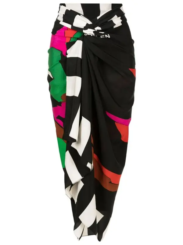 OSKLEN Patterned Scarf - Black