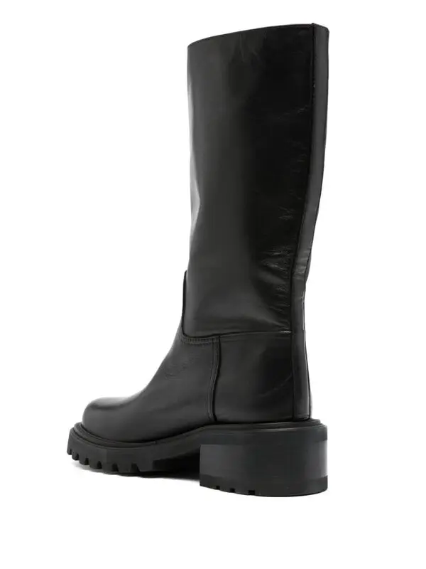 VIA ROMA 15 70mm Vlogo Leather Boots