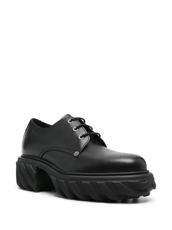Off-White Exploration Leather Derby Shoes - Black