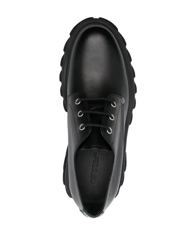 Off-White Exploration Leather Derby Shoes - Black