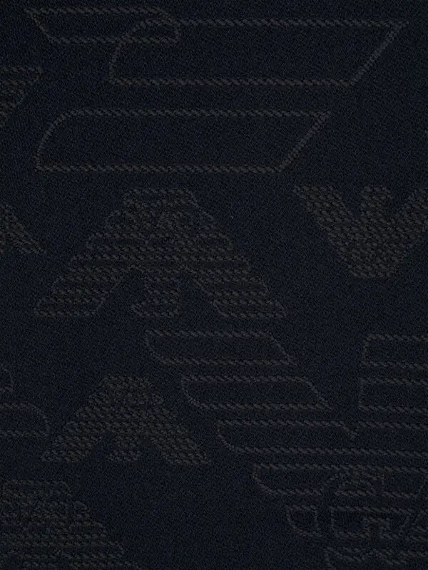 Emporio Armani Eagle-head Jacquard Scarf - Blue