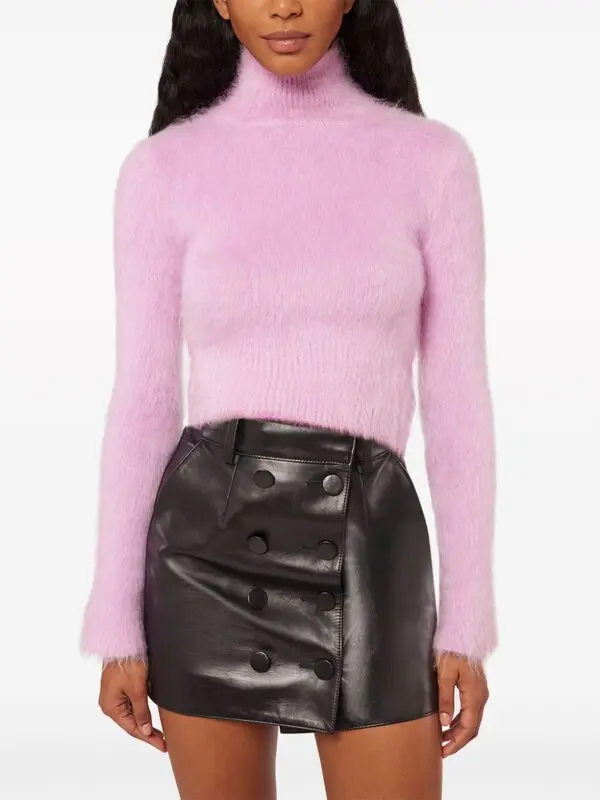 Rabanne Double-buttoned Leather Miniskirt