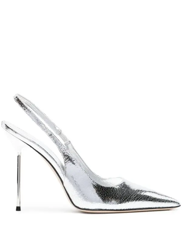 Paris Texas Lidia 115mm Metallic-effect Leather Pumps