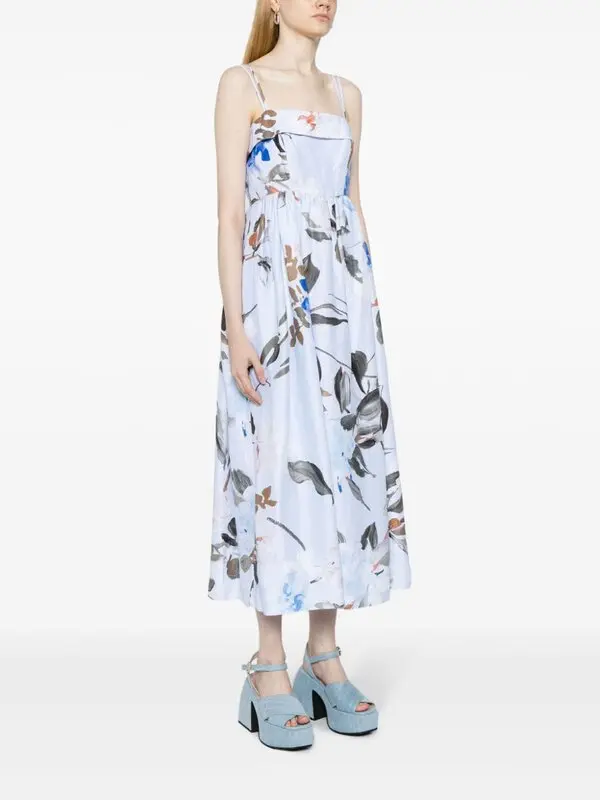 beige tiered midi dress Strappy Tiered Maxi Dress in Beige Stripes – Reistor