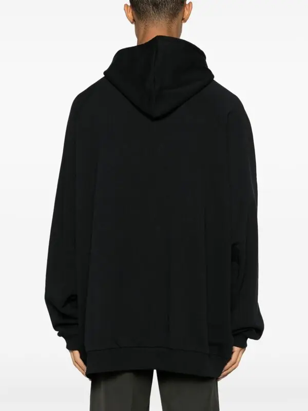 Raf Simons X Fred Perry Slogan-patches Cotton Hoodie