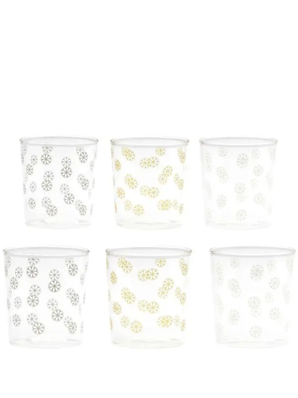 CU I SEEYOU Christmas Snowflake-print Glasses - Neutrals