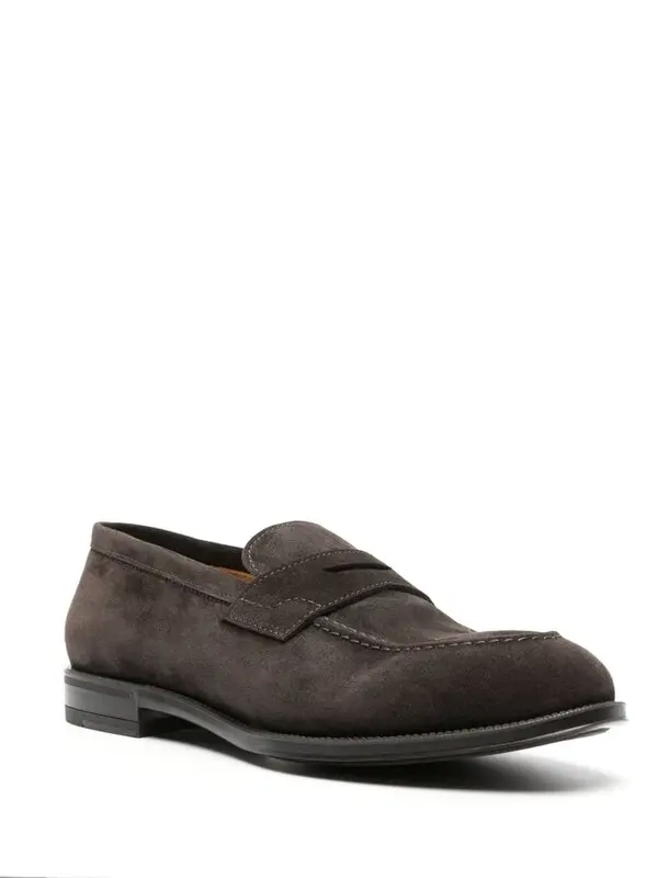 HENDERSON BARACCO Suede Penny Loafers