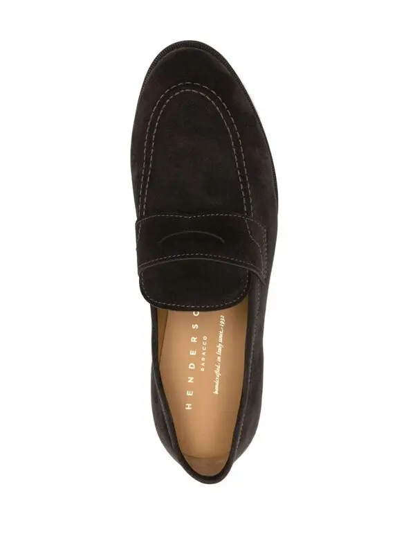 HENDERSON BARACCO Suede Penny Loafers
