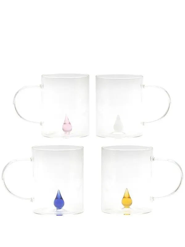 CU I SEEYOU Drop 3d-detailing Glass Mugs - Neutrals