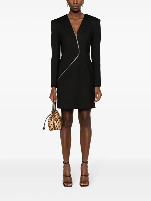 GENNY Decorative-zip Mini Dress