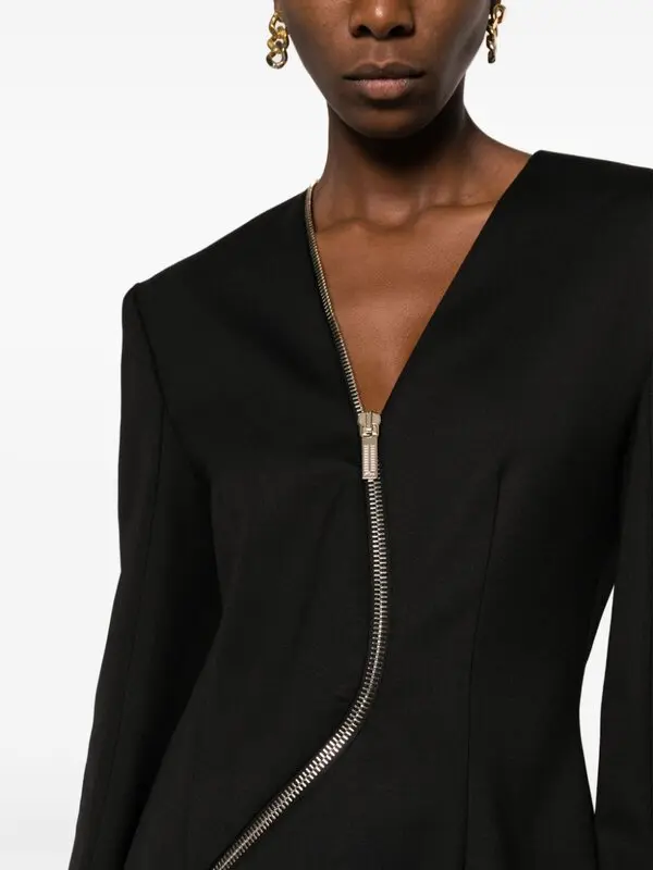 GENNY Decorative-zip Mini Dress