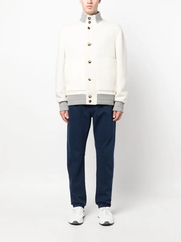 Brunello Cucinelli Button-fastening Cashmere Bomber Jacket