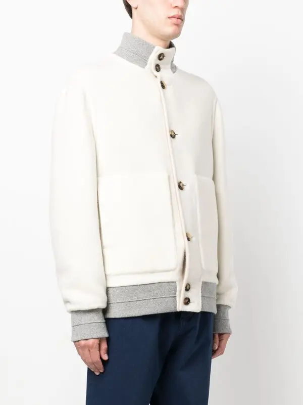 Brunello Cucinelli Button-fastening Cashmere Bomber Jacket