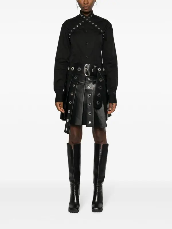 Off-White Eyelet-strap Cotton Shirt
