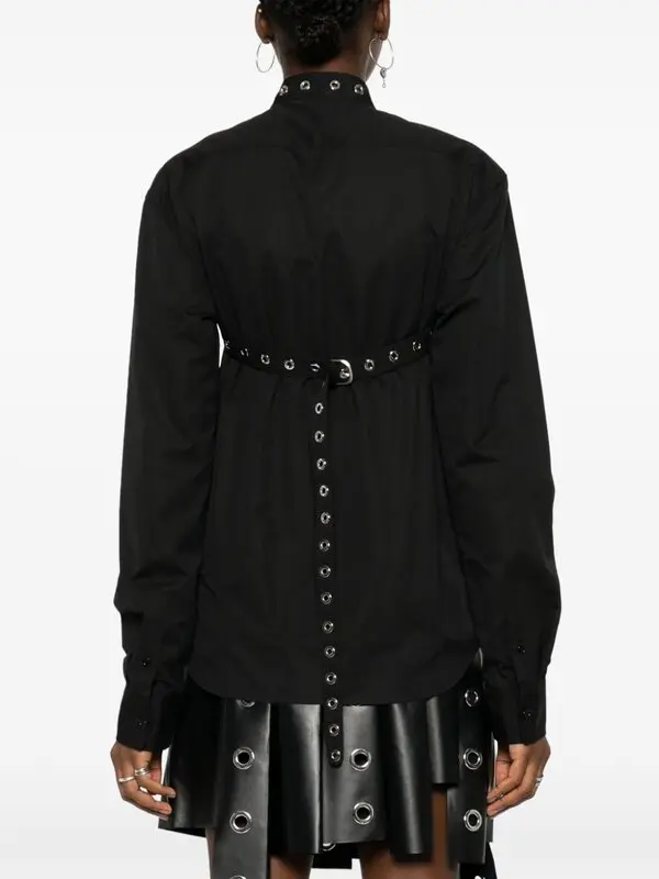 Off-White Eyelet-strap Cotton Shirt
