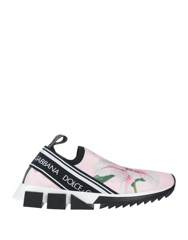 Dolce & Gabbana Floral Print Sock Sneakers - Pink