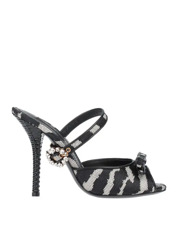 Dolce & Gabbana Zebra-print Bow Detailed High Heel Sandals