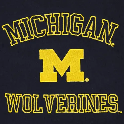 HYPE AND VICE Michigan Wolverines Colorblock Rookie Crew Pullover Sweatshirt