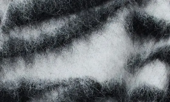 ALLSAINTS Zebra Pattern Asymmetric Turtleneck Sweater