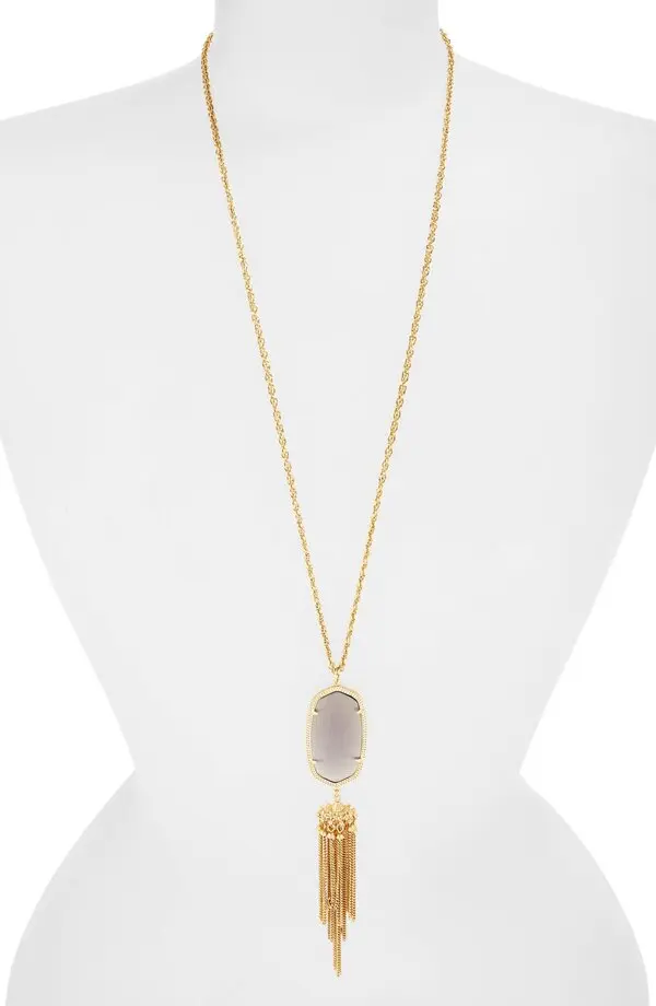Kendra Scott Rayne Stone Tassel Pendant Necklace