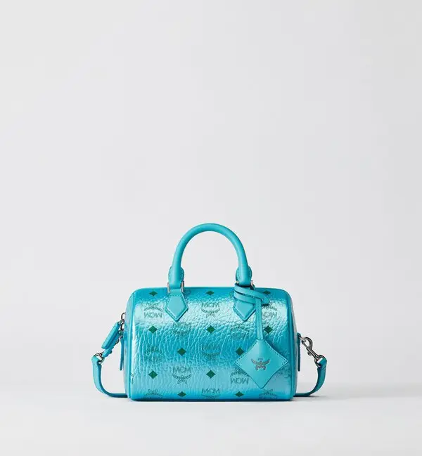 Mcm Ella Boston Bag - Blue Ceramic