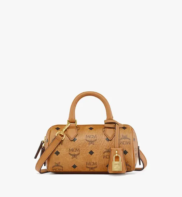 Mcm Ella Boston Bag - Cognac
