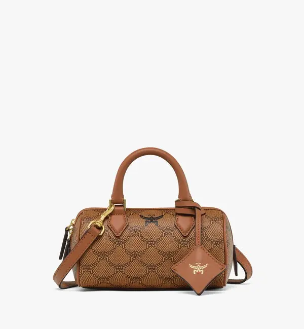Mcm Ella Boston Bag In Lauretos - Brown