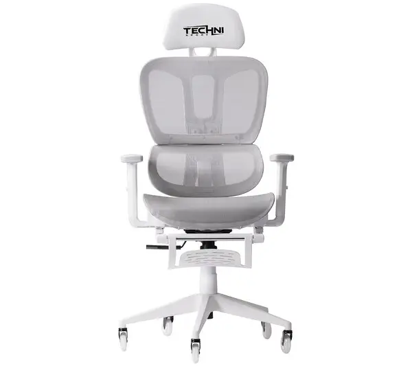 TECHNI SPORT Airflex2.0 Mesh Pc Gaming Chair Wi H Footrest