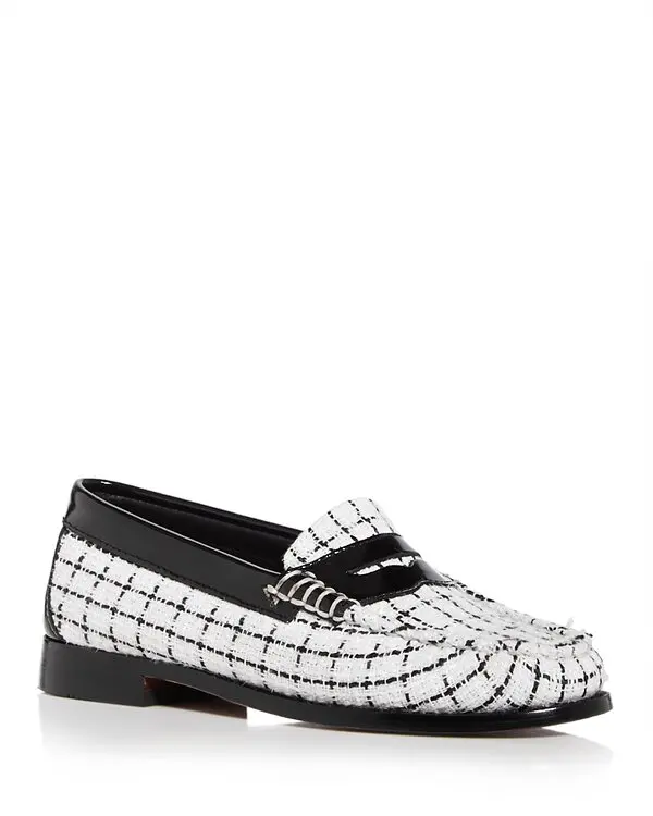 G.H.BASS G. H.bass Whitney Tweed Weejuns Penny Loafers - White/multi