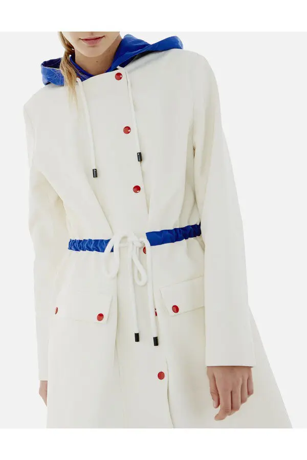 Novis The Norman Hooded Coat - Blue / Floral / White
