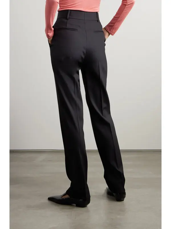 Another Tomorrow Net Sustain Stretch-wool Twill Straight-leg Trousers