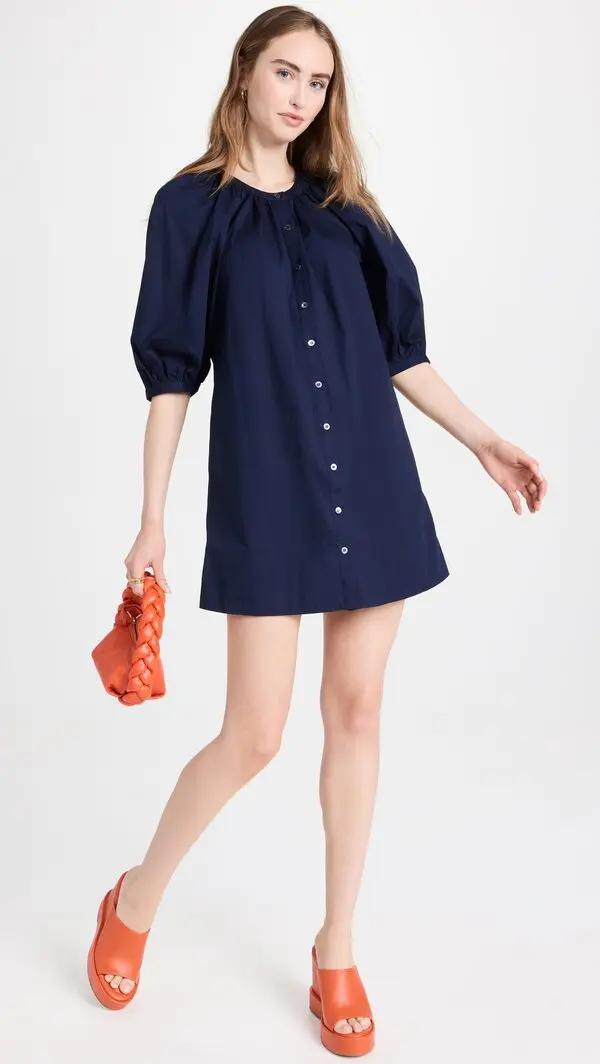 Staud Mini Vincent Dress - Navy