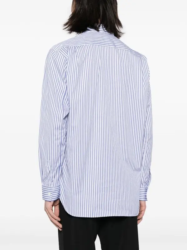 Comme Des Garçons Stripped Patchwork Cotton Shirt