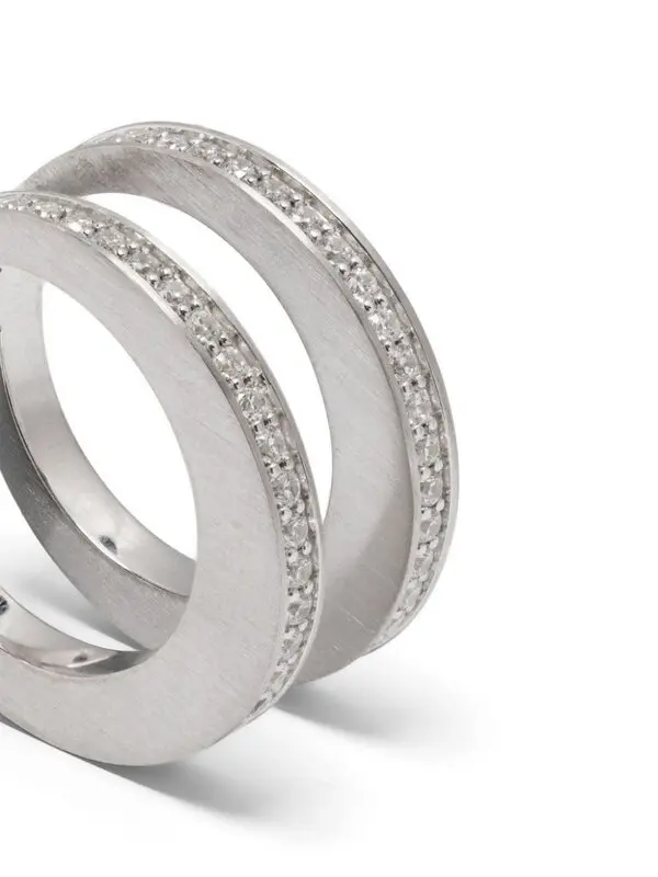 Tom Wood Vault Double Zirconia Ring